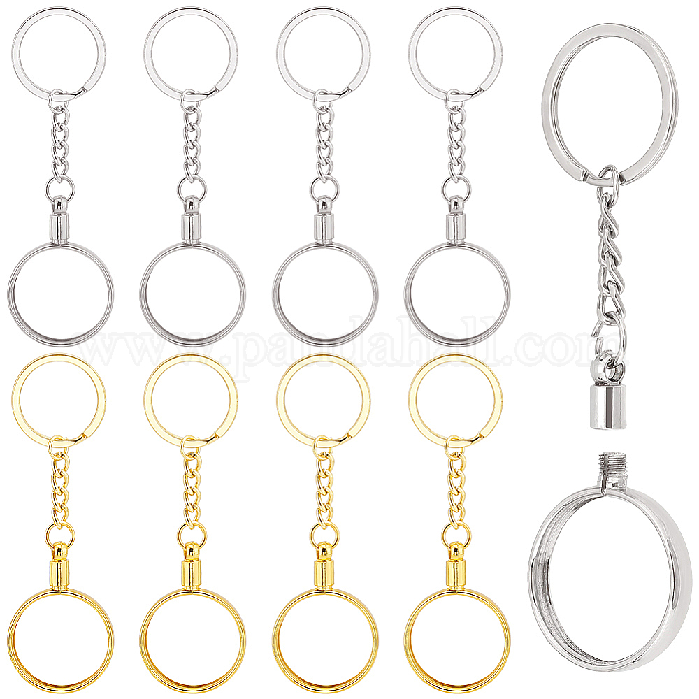 Wholesale NBEADS 8 Pcs 2 Colors Coin Holder Keychain - Pandahall.com