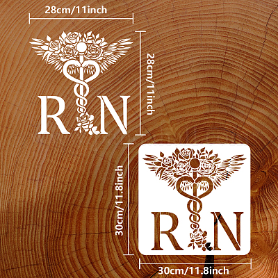 Wholesale FINGERINSPIRE RN Nurse Painting Stencil 11.8x11.8 inch ...