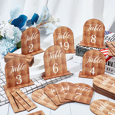 Wholesale PH PandaHall 20 Sets Wooden Table Number Table Signs with ...