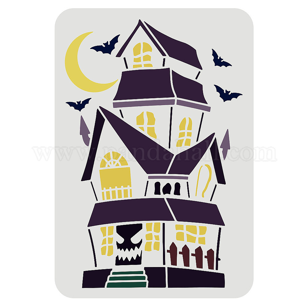 Plantilla de casa embrujada fingerinspire 29.7x21 cm plantillas de ...