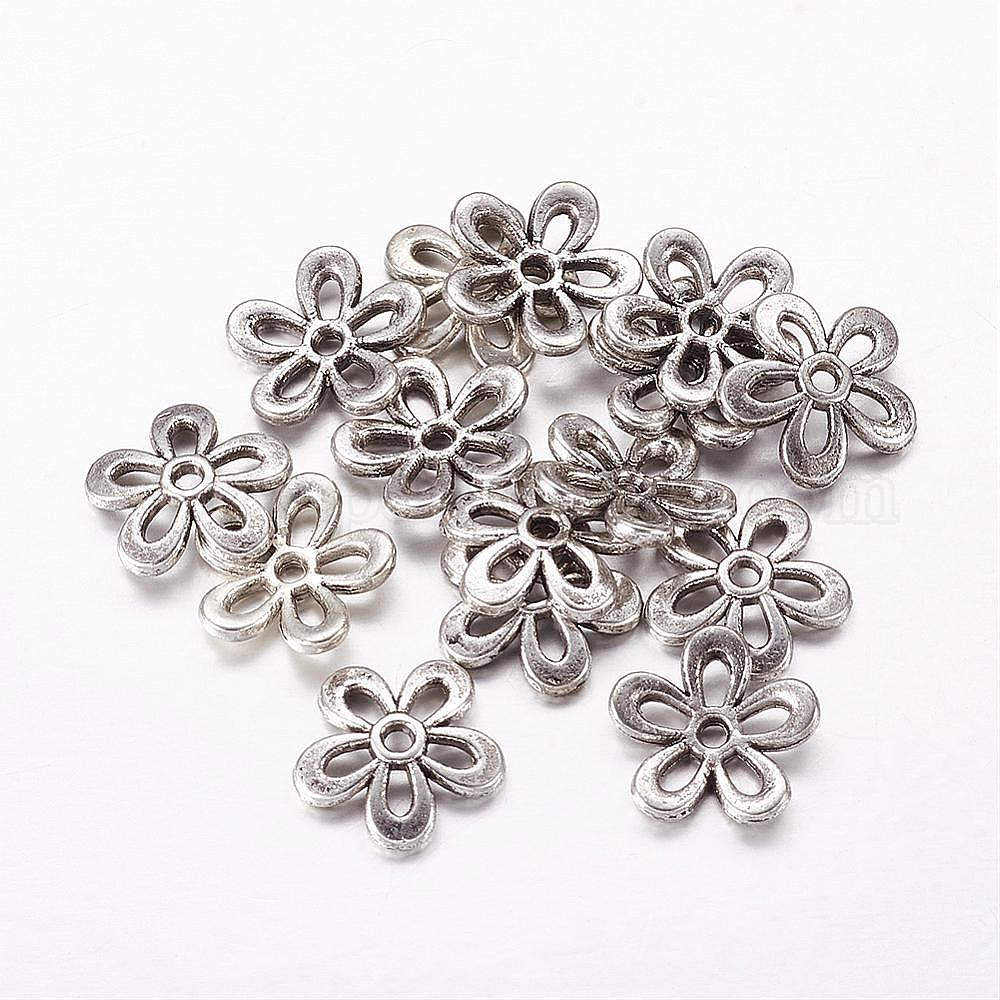Wholesale Tibetan Style Alloy Fancy Bead Caps - Pandahall.com