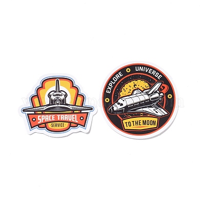 Wholesale Cartoon Aerospace Theme Badge Paper Stickers Set - Pandahall.com