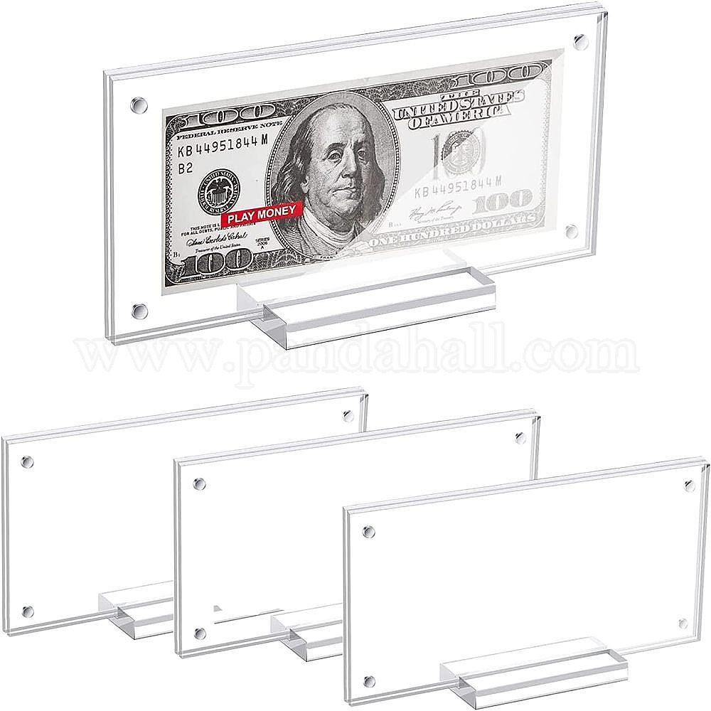 Wholesale CHGCRAFT 3 Sets Clear Dollar Bill Frame Acrylic Currency ...