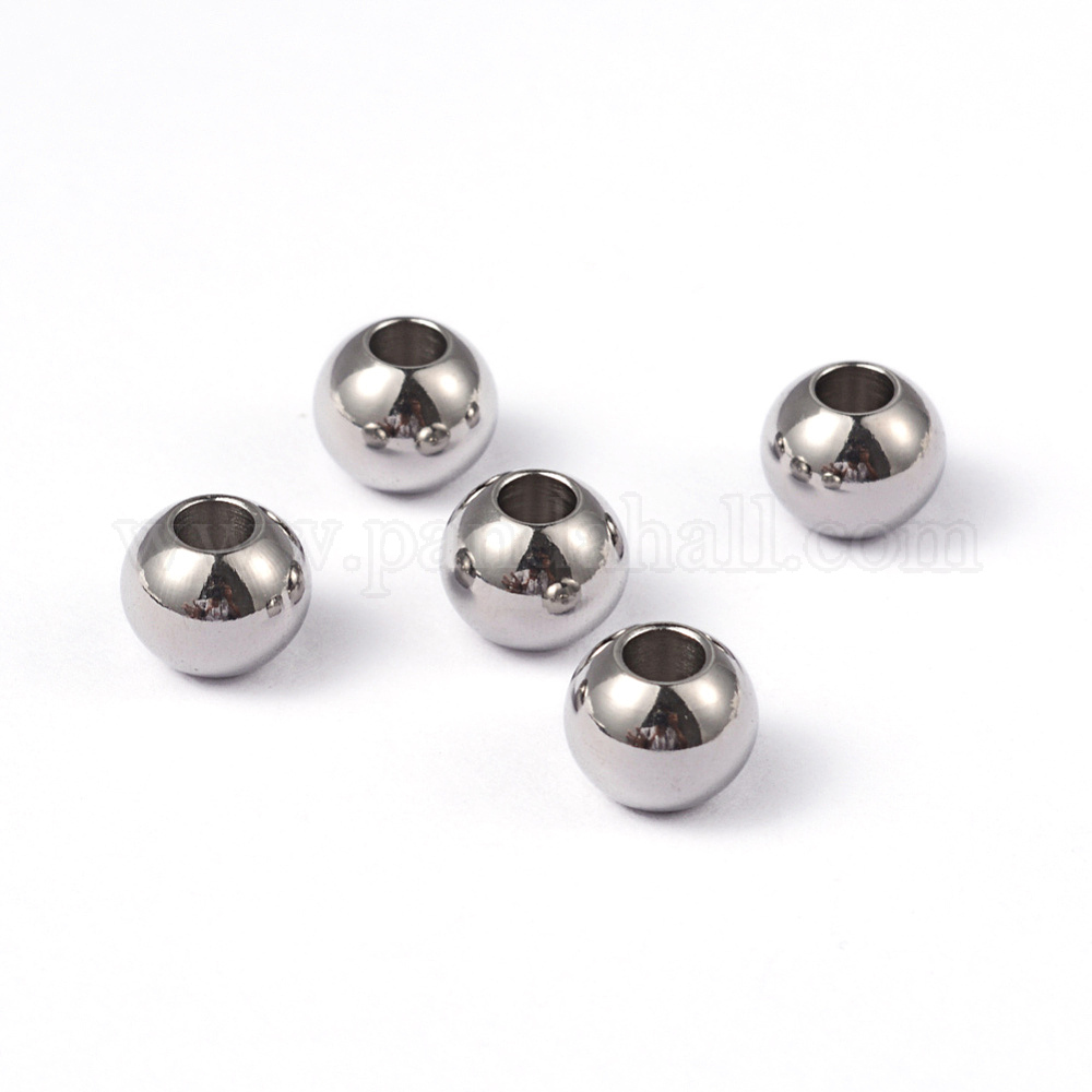 Wholesale Round 202 Stainless Steel Beads - Pandahall.com