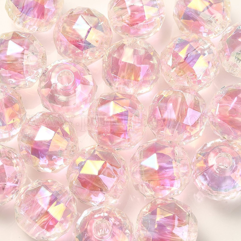 Wholesale Two Tone UV Plating Rainbow Iridescent Acrylic Beads ...