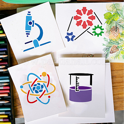 Wholesale FINGERINSPIRE Scientific Experiment Stencil for Painting 11 ...