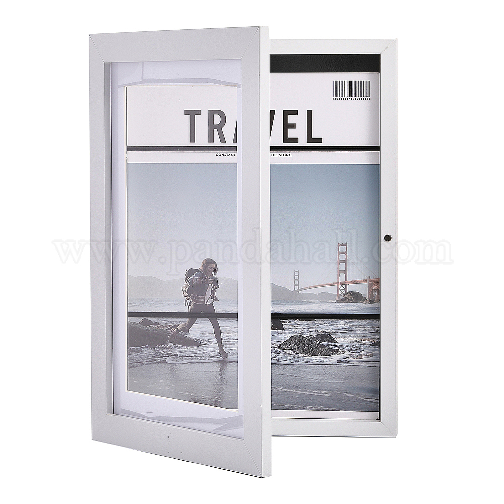 Wholesale Wooden Oil Painting Storage Box Kids Flip Cover Photo Frame ...