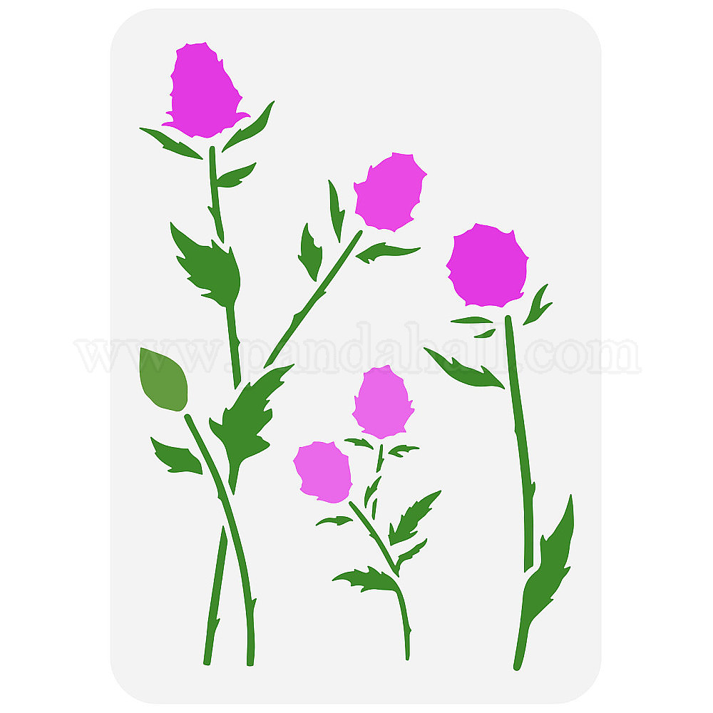 Wholesale FINGERINSPIRE Highland Thistle Stencil for Painting 8.3x11 ...