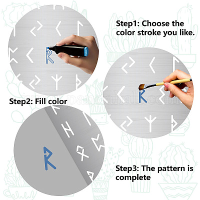 Wholesale GORGECRAFT Viking Stencil 7.4x5.5 Inch Metal Rune Stencil 28 ...