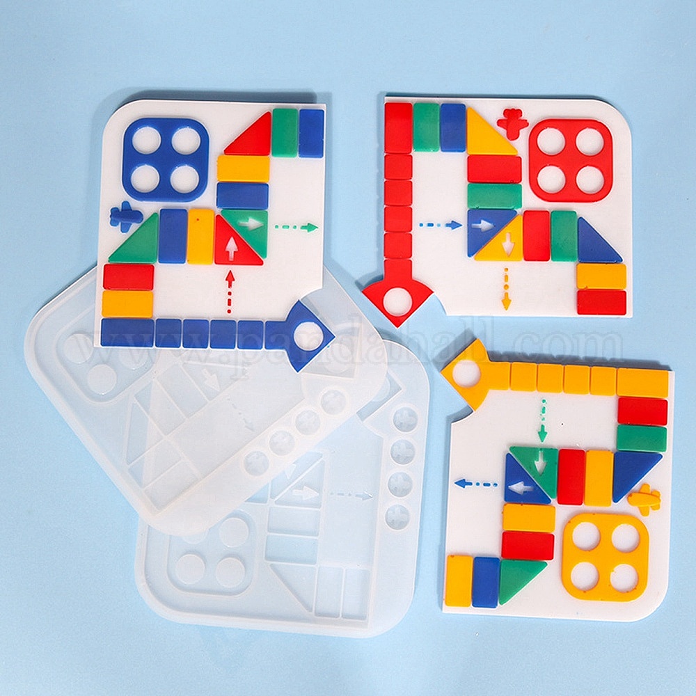 Moldes de silicona de ajedrez volador al por mayor para bisuterías - Es.Pandahall.com