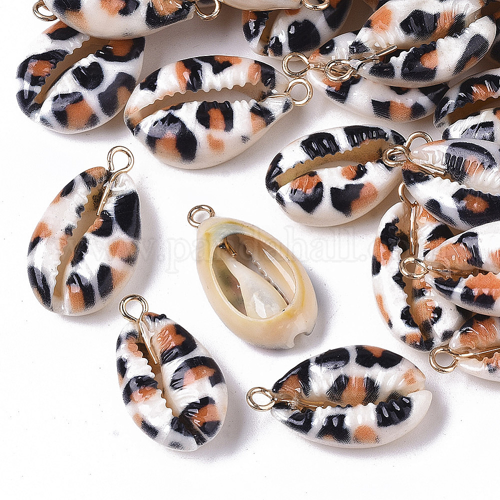 Wholesale Printed Natural Cowrie Shell Pendants - Pandahall.com