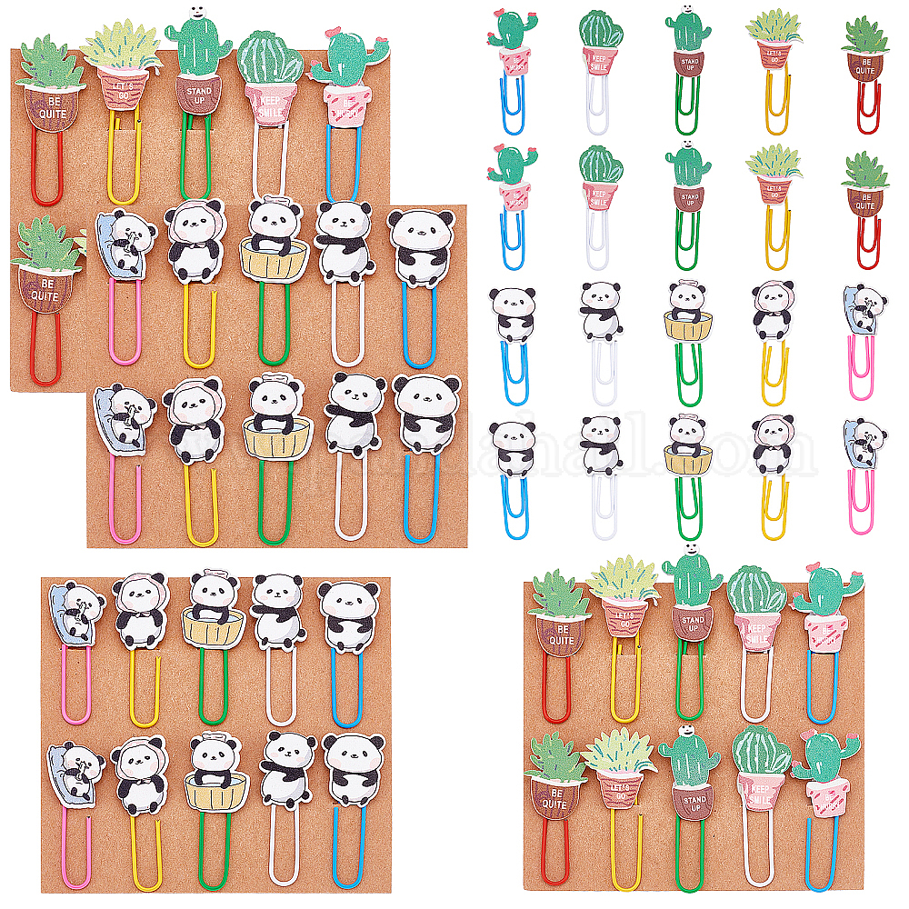 Wholesale PandaHall Elite 6 Sets 2 Style Panda Shape Iron Paperclips ...