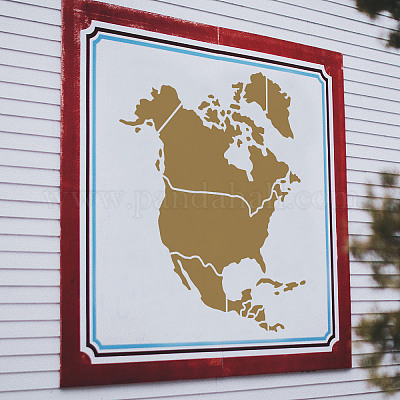 Wholesale FINGERINSPIRE North America Map Stencil 11.8x11.8 inch Hollow ...