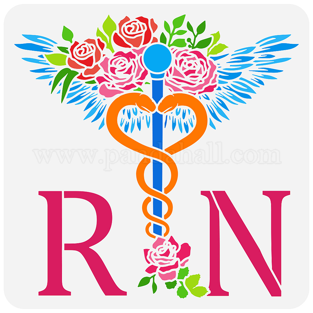 Wholesale FINGERINSPIRE RN Nurse Painting Stencil 11.8x11.8 inch ...