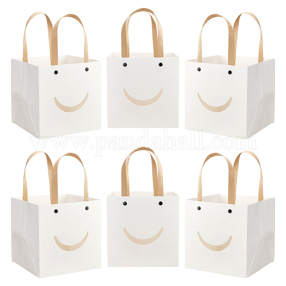Wholesale NBEADS 12 Pcs White Craft Paper Bags - Pandahall.com