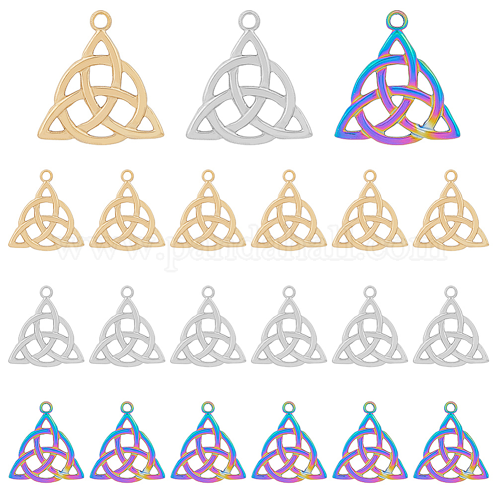 Wholesale DICOSMETIC Trinity Knot Charms Good Luck Irish Charms Trefoil ...