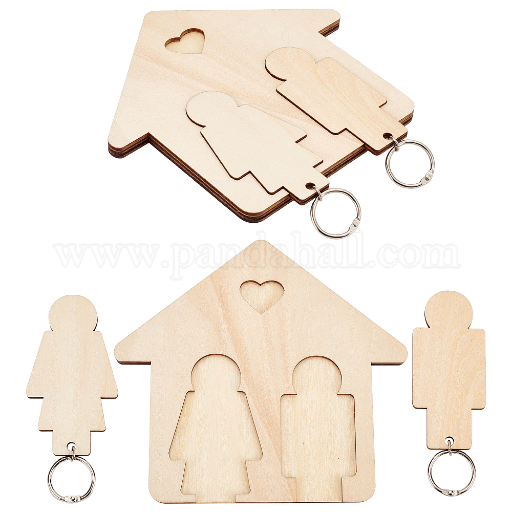 Shop GORGECRAFT Wooden Couples Key Holder Wall Plaque Hanging His Hers ...