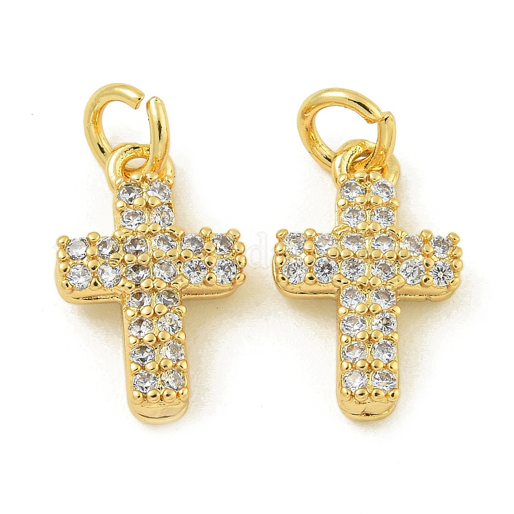 Chapado en rack latón micro pavimentar encantos de circonita cúbica ...