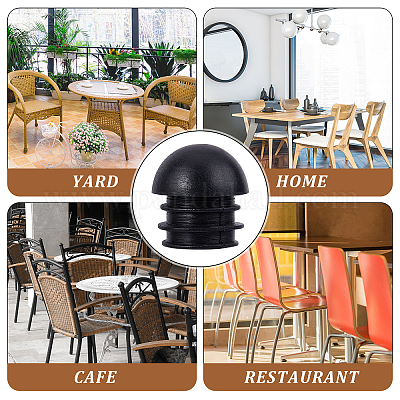 Wholesale GORGECRAFT 20 Pieces 1In Round Plastic Plugs Black End Caps ...