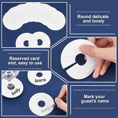 Wholesale FINGERINSPIRE 150 Pcs Drink Name Tags for Wine Glasses Paper ...