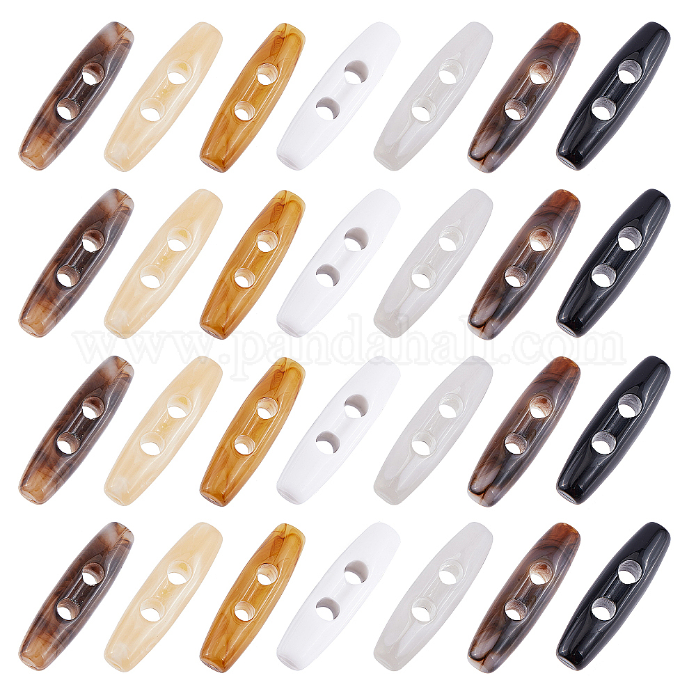 Wholesale NBEADS 70Pcs 7 Colors Acrylic Buttons - Pandahall.com