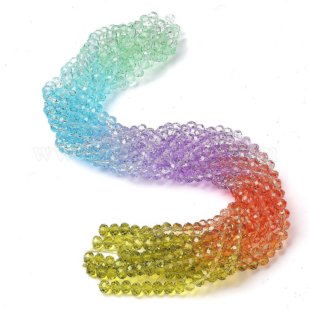 Wholesale Transparent Painted Glass Beads Strands - Pandahall.com