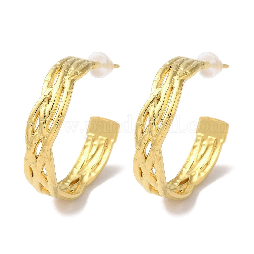 Wholesale Vacuum Plating 201 Stainless Steel Stud Errings - Pandahall.com