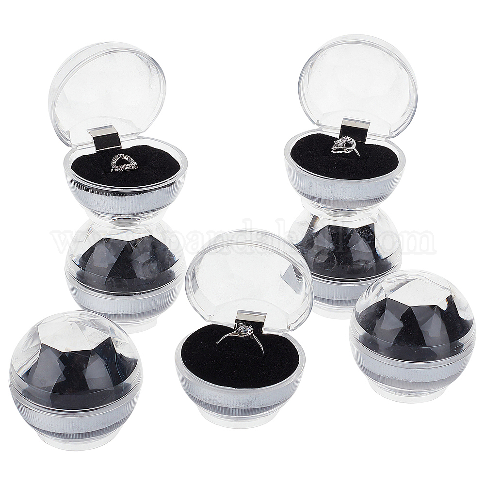 Wholesale CHGCRAFT Transparent Plastic Ring Boxes - Pandahall.com