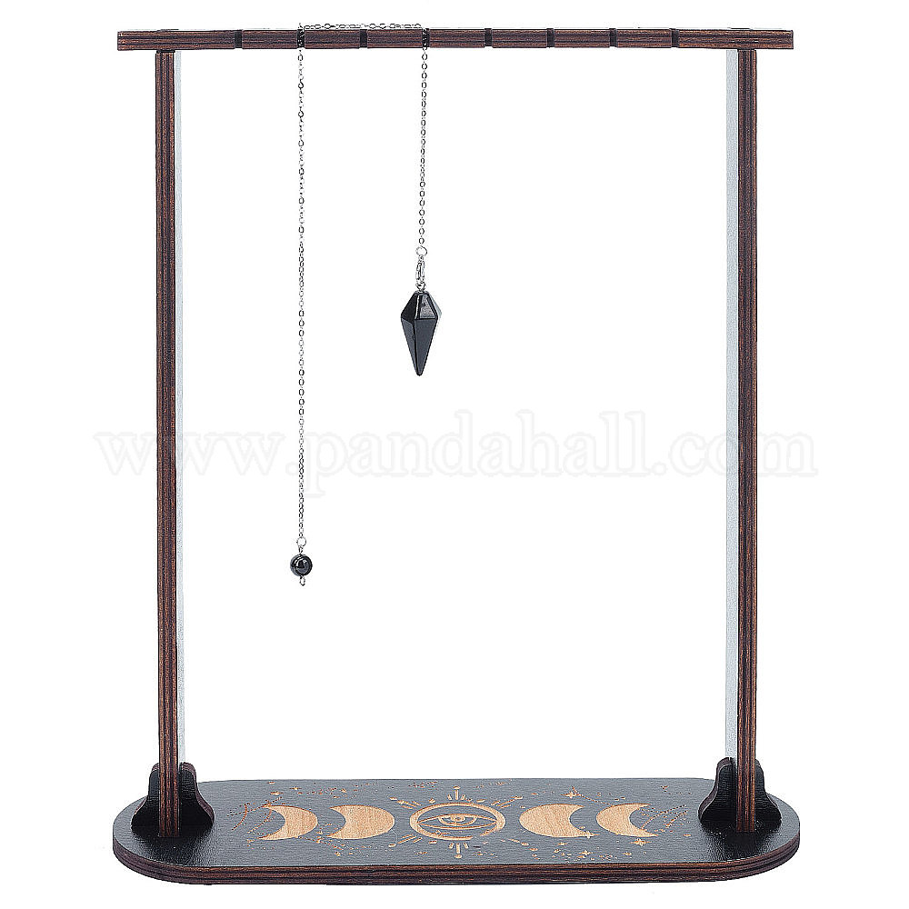 Wholesale CREATCABIN Moon Phase Pendulum Display Stand Holder Wooden ...