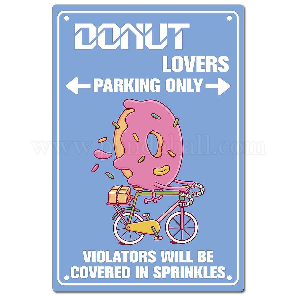 Wholesale CREATCABIN Funny DONUT Lovers PARKING Signs Tin Sign Metal ...