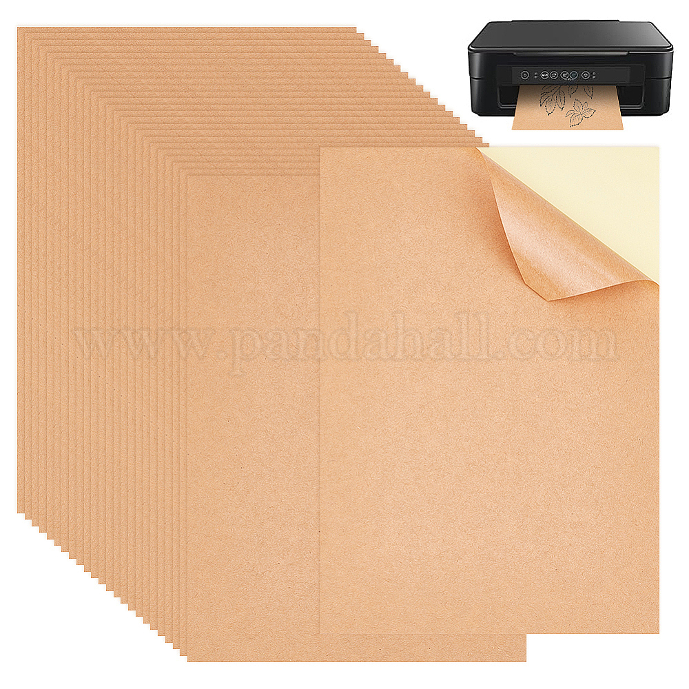 Wholesale A5 Self-Adhesive Printable Sticker Kraft Paper - Pandahall.com